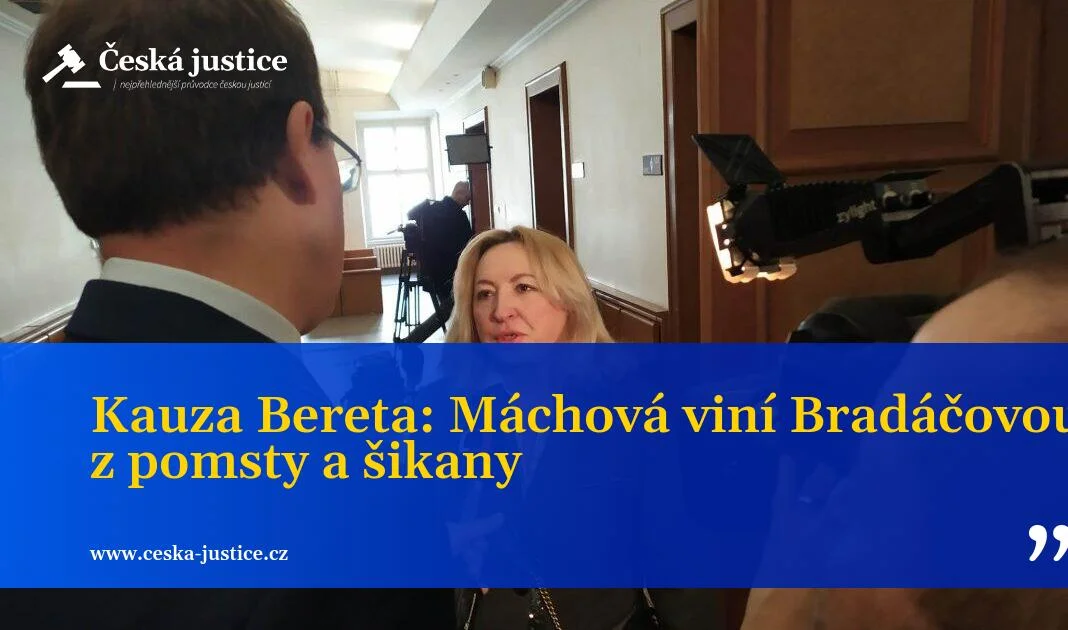 Kauza Bereta: Máchová viní Bradáčovou z pomsty a šikany - Česká justice